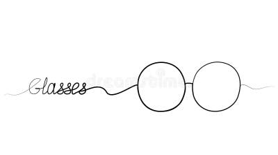 One Line Drawing Eyeglasses Stock Illustrations – 243 One Line Drawing ...