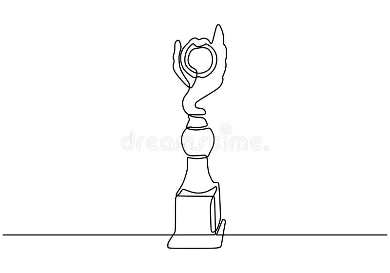 Trophy One Line Drawing Stock Illustrations – 305 Trophy One Line ...