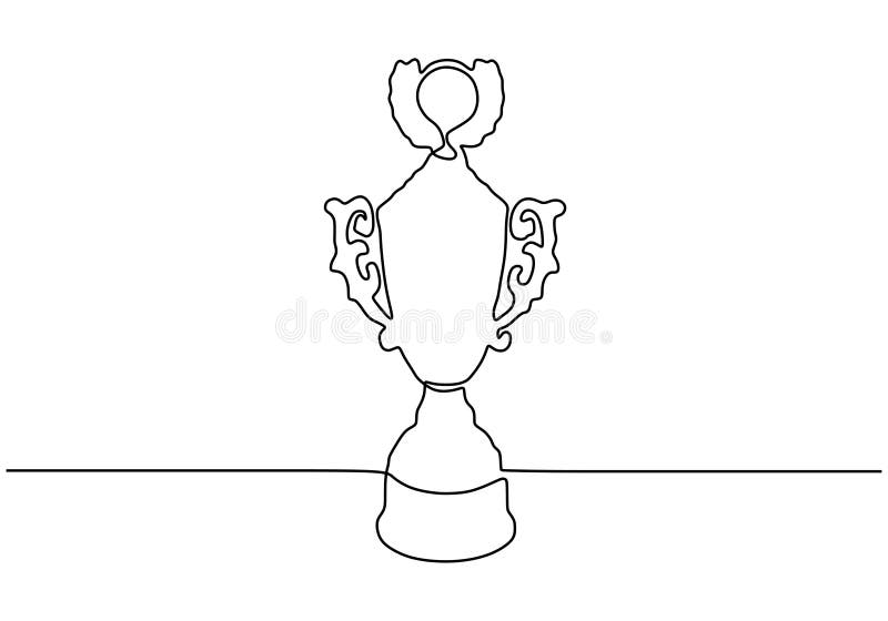 Trophy One Line Drawing Stock Illustrations – 305 Trophy One Line ...