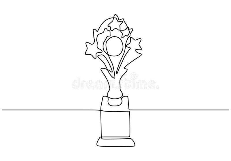 Trophy One Line Drawing Stock Illustrations – 305 Trophy One Line ...