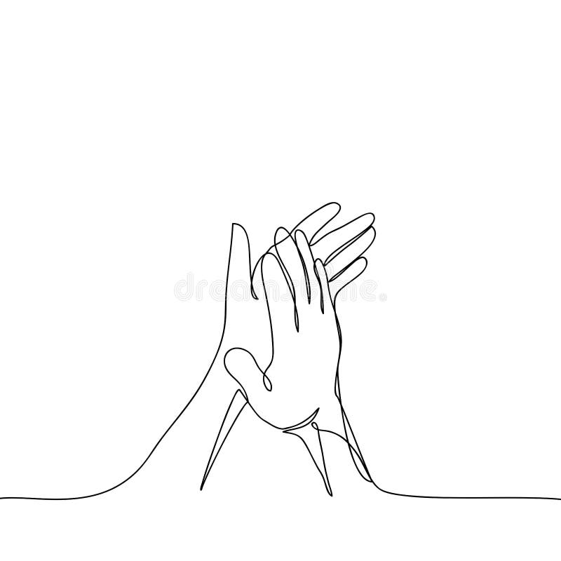 Clapping Hands Line Drawing Stock Illustrations – 378 Clapping Hands ...