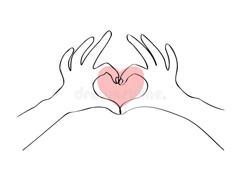 Drawing Hands Heart Making Stock Illustrations – 399 Drawing Hands ...