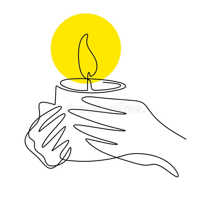 Hands Holding Burning Candle Stock Illustrations – 97 Hands Holding ...
