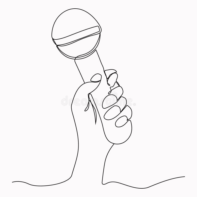 Hand Draw Microphone Stock Illustrations – 1,020 Hand Draw Microphone ...