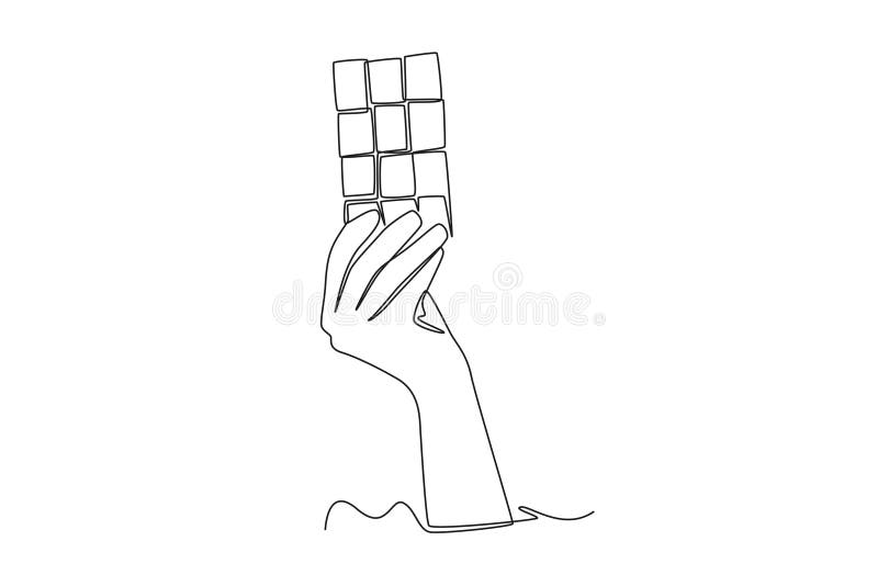 Continuous One Line Drawing Hands Holding Different Objects Concept ...