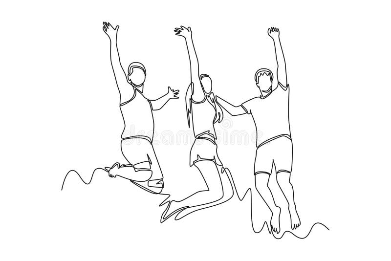 People Celebrating Line Drawing Stock Illustrations – 654 People ...