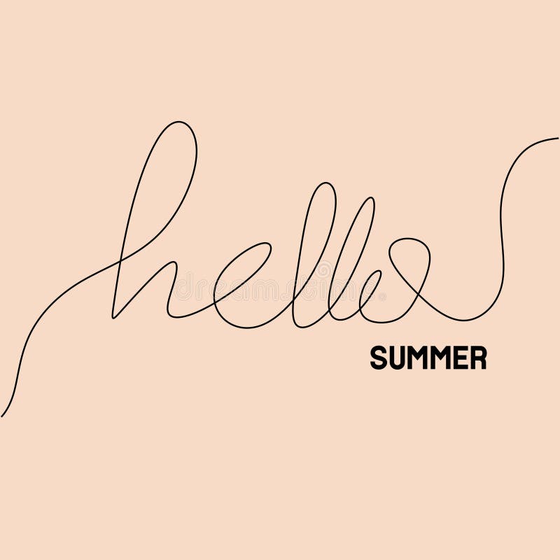 Continuous Line Hello Stock Illustrations – 971 Continuous Line Hello ...