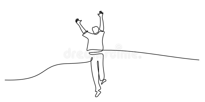 Continuous One Line Drawing of Hope. Symbolizing Optimism and a Bright ...