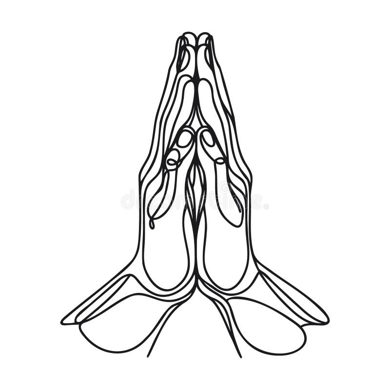 Prayer Hands Drawing Simple Stock Illustrations – 293 Prayer Hands ...