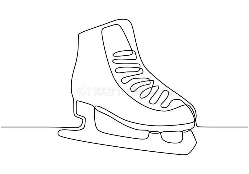Ice Skating One Line Drawing Stock Illustrations – 120 Ice Skating One ...
