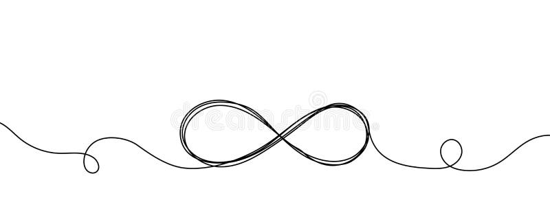 Continuous One Line Drawing of Infinity Sign Stock Vector ...