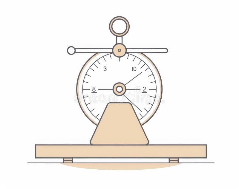 A Continuous One-line Drawing of a Kitchen Scale. Food Scale Outline ...