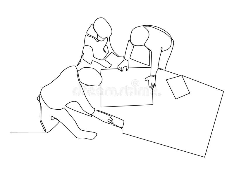 Continuous One Line Drawing of Labour Day. Stock Vector - Illustration ...