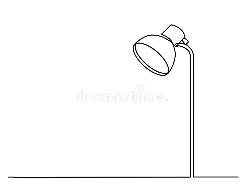 Table Lamp Outline Drawing Stock Illustrations – 1,634 Table Lamp ...