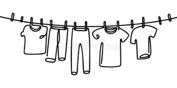 Laundry Line Drawing Stock Illustrations – 2,922 Laundry Line Drawing ...