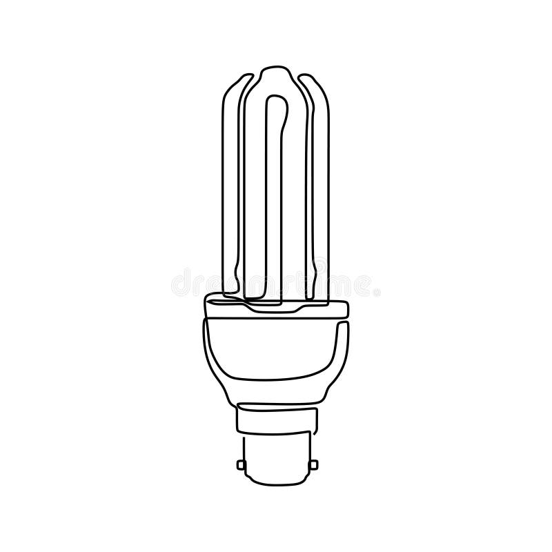 Continuous One Line Drawing Light Bulb Symbol Idea and Creativity ...