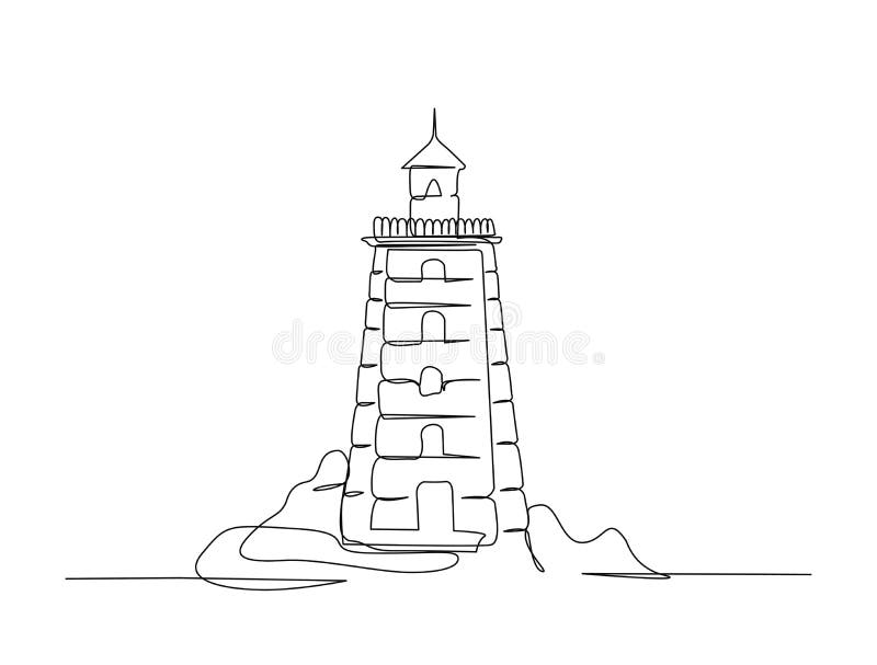 Lighthouse Continuous Line Drawing Stock Illustrations – 29 Lighthouse ...