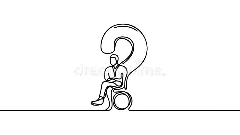 Question One Line Draw Stock Illustrations – 119 Question One Line Draw ...