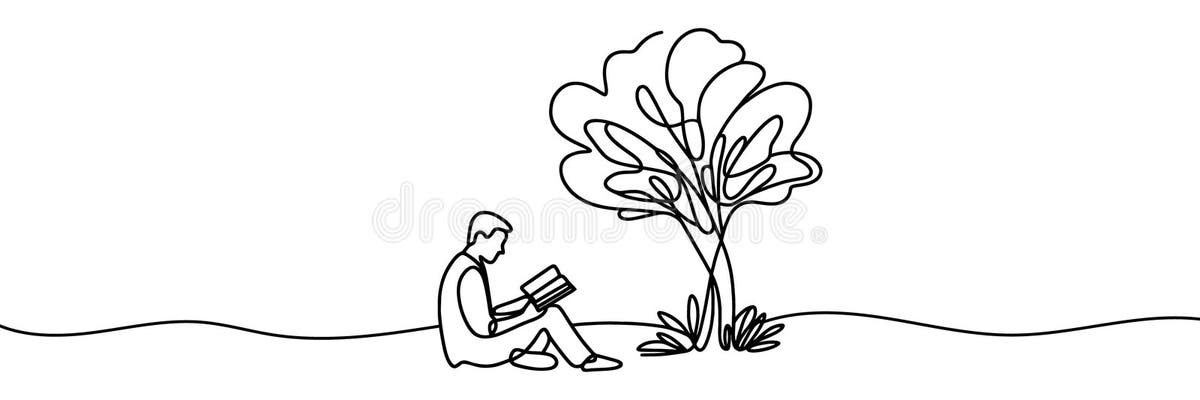 Man Sitting Tree Under Stock Illustrations – 843 Man Sitting Tree Under ...
