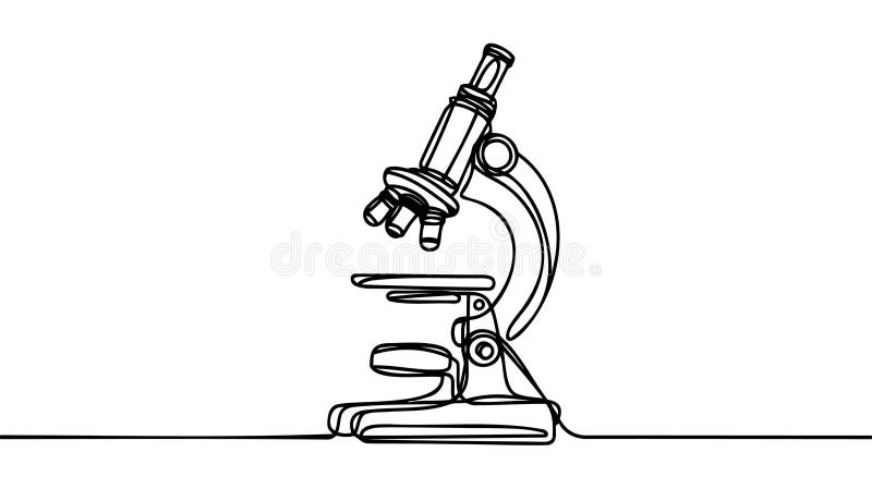Microscope Line Drawing Simple Stock Illustrations – 474 Microscope ...