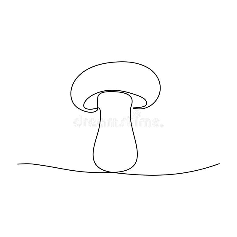 Mushroom One Line Stock Illustrations – 312 Mushroom One Line Stock ...