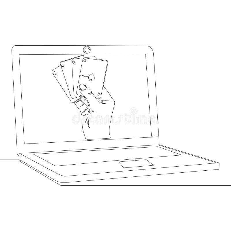 Poker Line Drawing Stock Illustrations – 828 Poker Line Drawing Stock ...