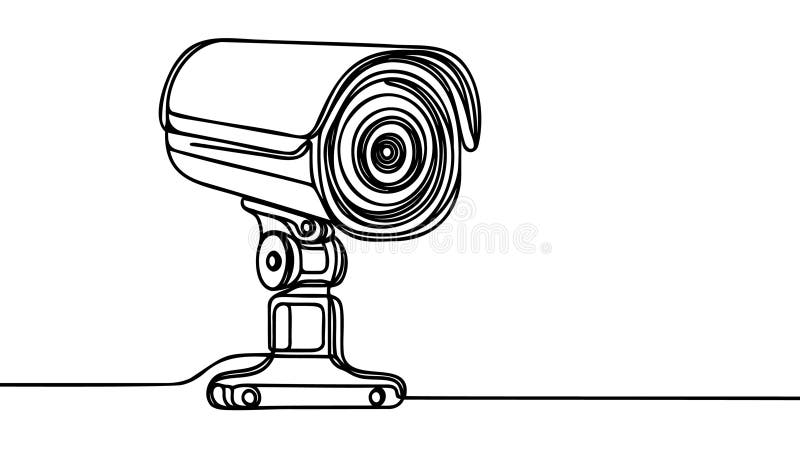 Cctv One Line Drawing Stock Illustrations – 29 Cctv One Line Drawing ...
