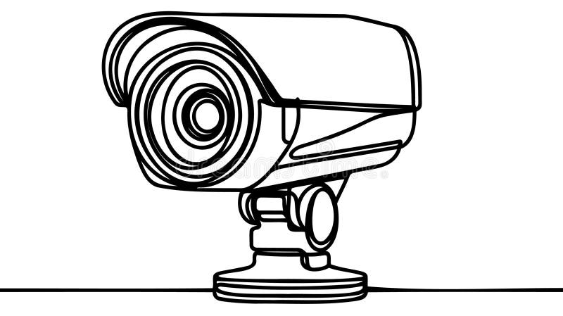 Cctv One Line Drawing Stock Illustrations – 29 Cctv One Line Drawing ...
