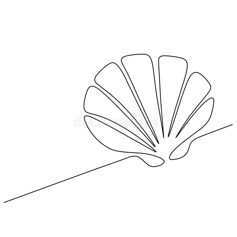 Single Line Drawing Sea Shell Stock Illustrations – 314 Single Line ...