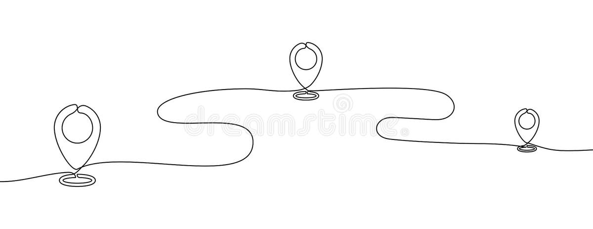 One Line Drawing Map Path Stock Illustrations – 242 One Line Drawing ...