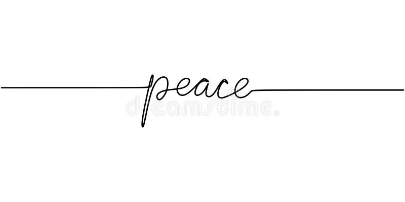 Continuous One Line Drawing of Peace. an Expression of Harmony and ...