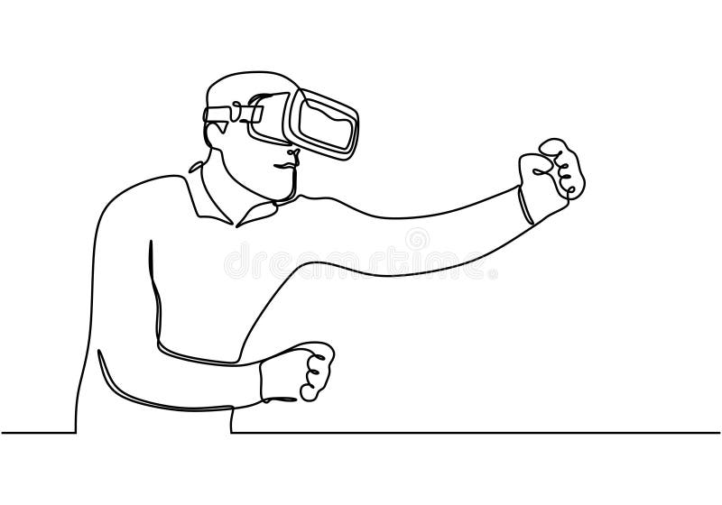 Vr One Line Drawing Stock Illustrations – 96 Vr One Line Drawing Stock ...