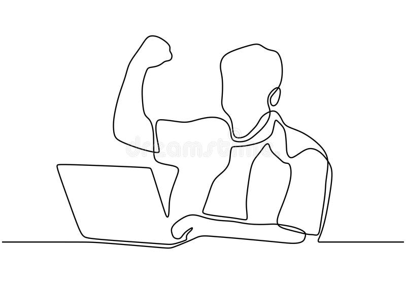 Woman Raising Hand Line Art Stock Illustrations 334 Woman Raising