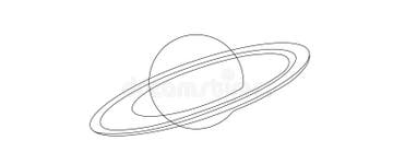 Saturn One Line Drawing Stock Illustrations – 44 Saturn One Line ...