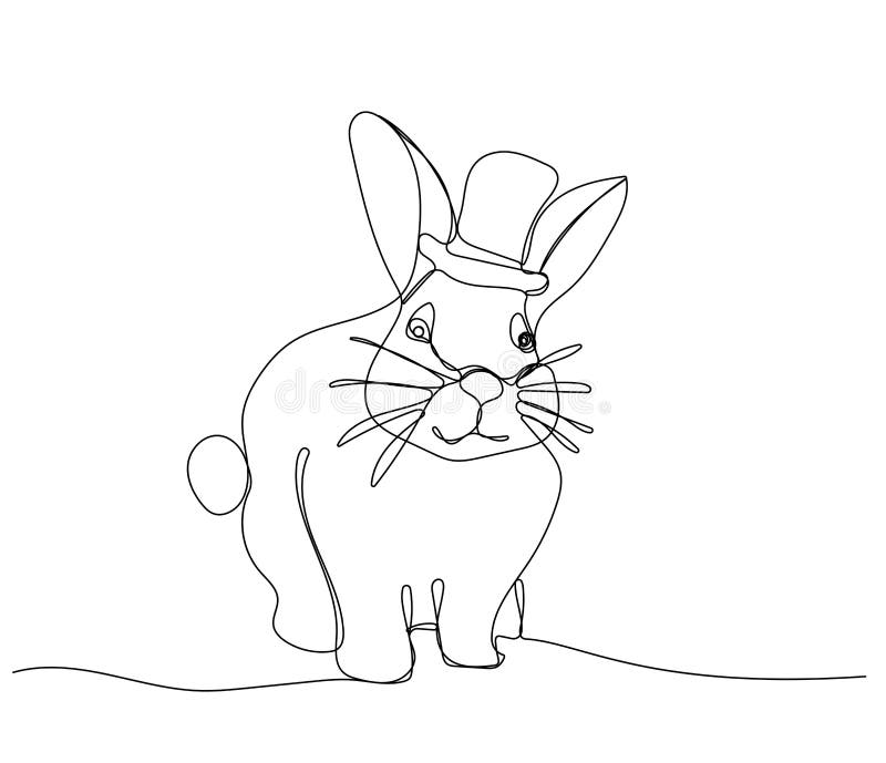 One Line Rabbit Stock Illustrations – 1,242 One Line Rabbit Stock ...