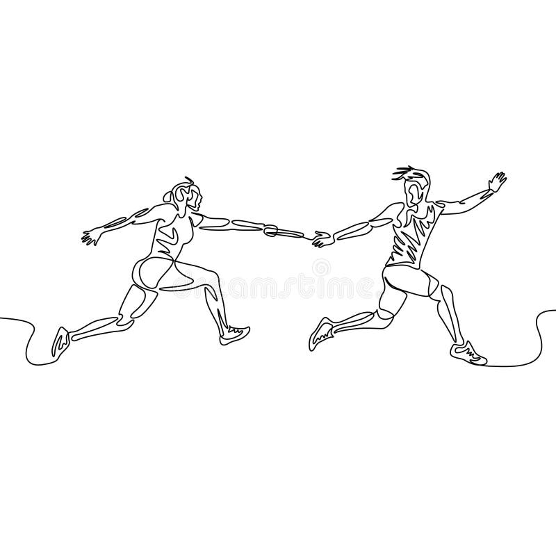 Race Relay Teamwork Stock Illustrations – 260 Race Relay Teamwork Stock ...