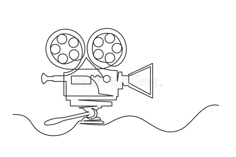 Film Camera Line Drawing