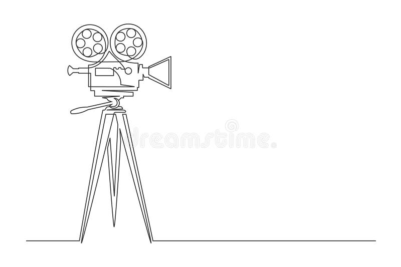 One Line Camera Silhouette Stock Illustrations – 206 One Line Camera ...