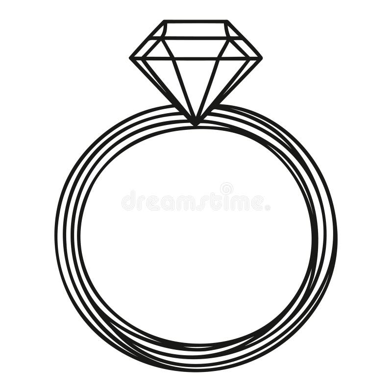 Continuous One Line Drawing of Ring Line Art Drawing Vector ...