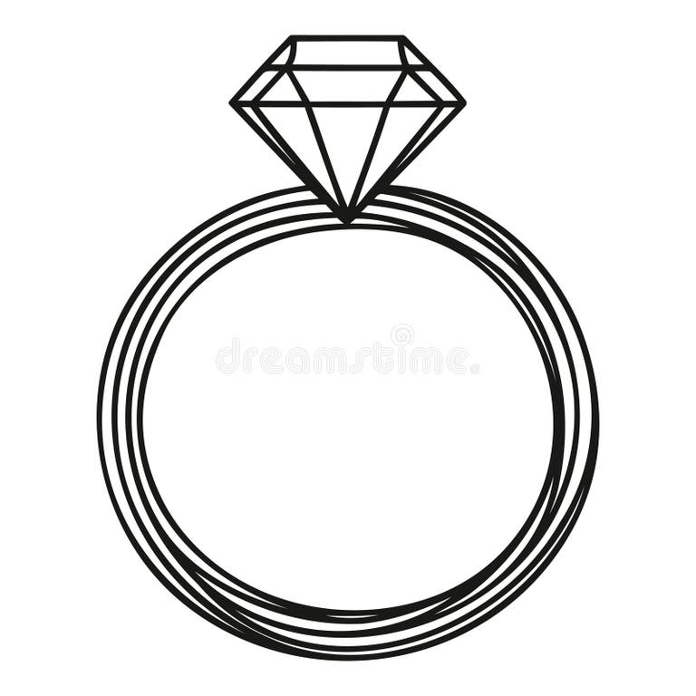Continuous One Line Drawing of Ring Line Art Drawing Vector ...