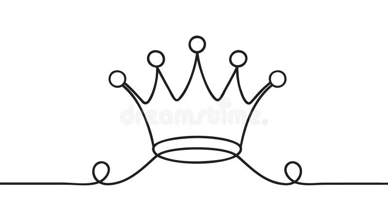 King Crown Line Drawing Stock Illustrations – 4,038 King Crown Line ...
