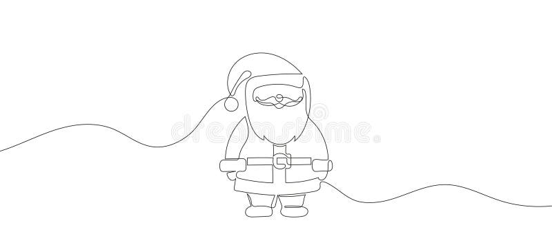 Santa One Line Drawing Stock Illustrations – 329 Santa One Line Drawing ...