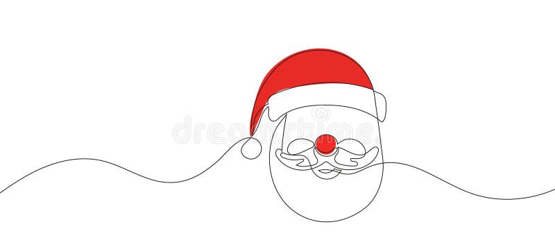 Santa One Line Drawing Stock Illustrations – 329 Santa One Line Drawing ...