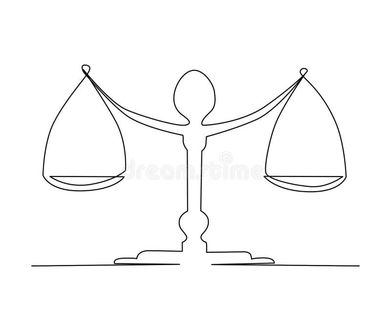 Continuous Line Drawing Scales Stock Illustrations – 68 Continuous Line ...