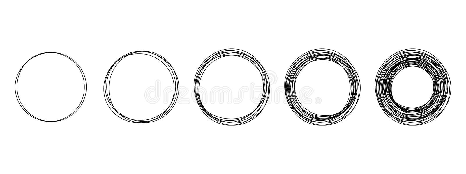 Circles Continuous Line Drawing Stock Illustrations – 148 Circles ...
