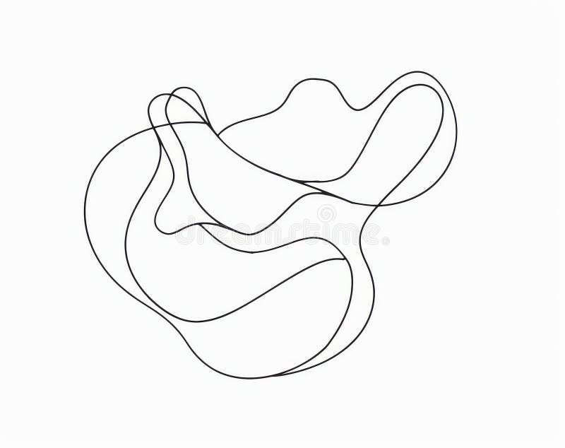 This is a Continuous One Line Drawing Showing the Human Stomach. it is ...