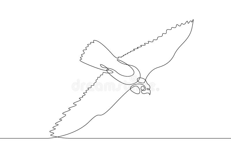 Continuous Line Drawing Bird Flying Stock Vector - Illustration of card ... Continuous Line Drawing Bird Flying Stock Vector - Illustration of card ...