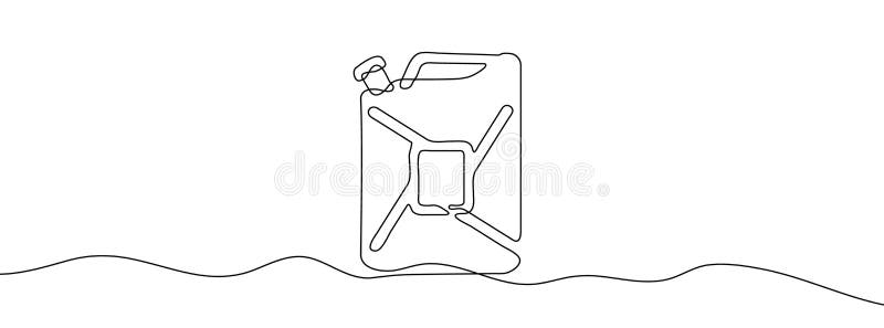 Continuous One Line Drawing Silhouette of Canister. Canister Linear ...