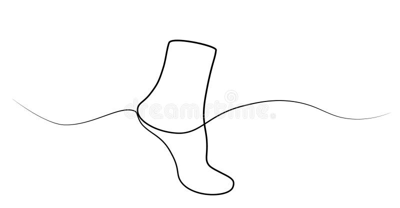Continuous One Line Drawing of Socks. Vector Illustration Stock Vector ...