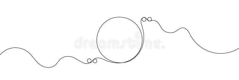 Continuous One Line Drawing of Speech, Bubble Empty. Line Cloud ...
